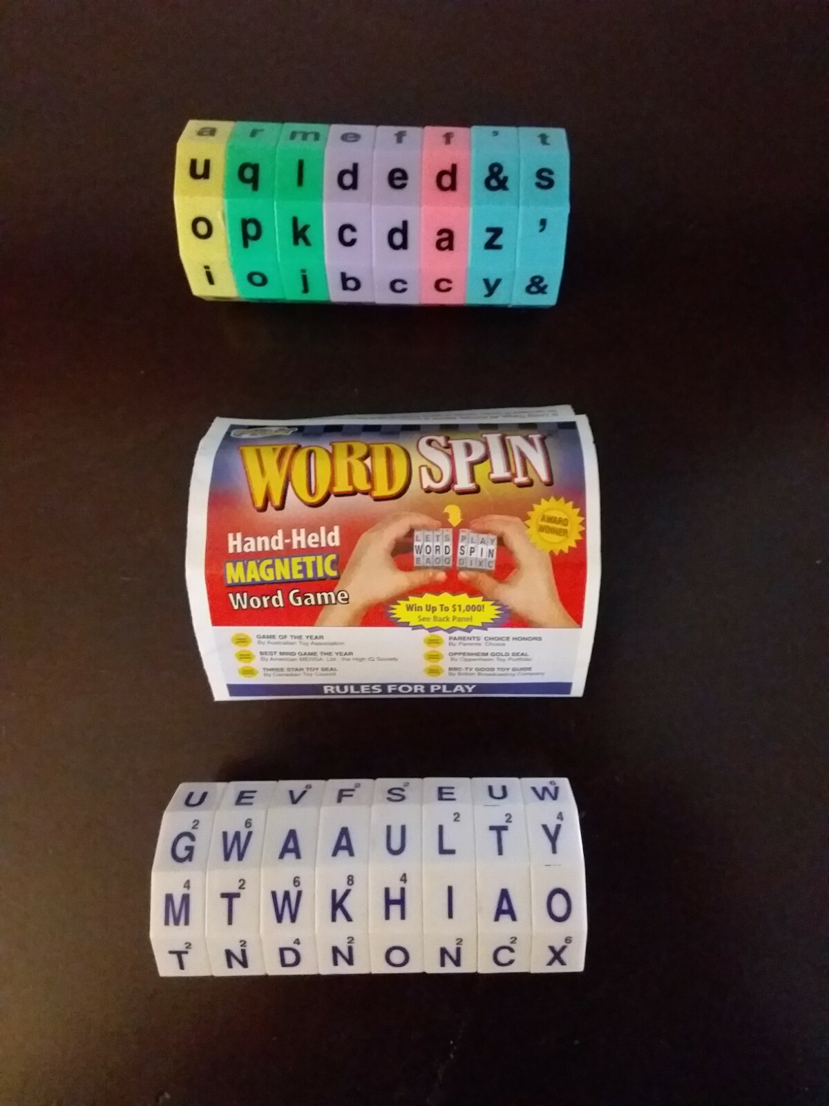 Geospace Hand Held Magnetic Word Games 2 Games: Travel Read Spin & Word ...