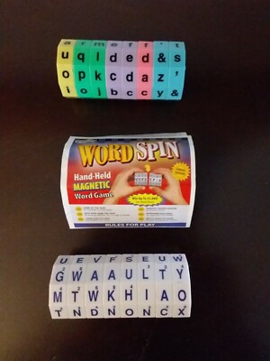 Geospace Hand Held Magnetic Word Games 2 Games: Travel Read Spin & Word ...