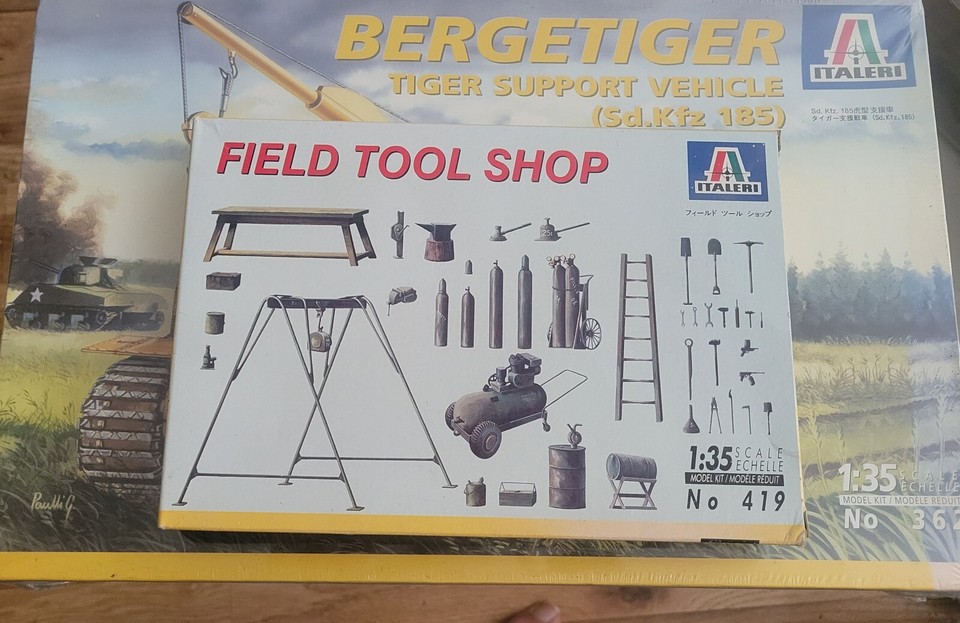 Italeri 362 Bergetiger Tiger Support Vehicle Sd.Kfz 185 1/35 model tank ...