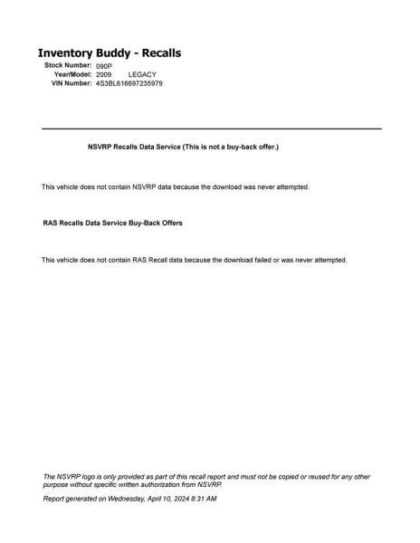 Steering Gear/Rack Power Rack And Pinion Excluding GT Fits 05-09 LEGACY ...