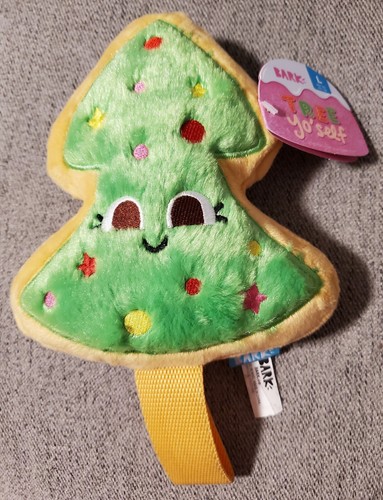 BARK BOX Tree Yo'Self Christmas Tree cookie Plush dog squeak toy L 50 ...