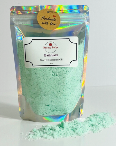 Tea Tree Bath Salts Epsom Salt bath soak gift for her therapeutic body ...