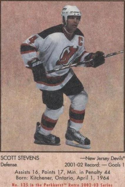 2002-03 In the Game Parkhurst Retro - Scott Stevens #125 for sale ...