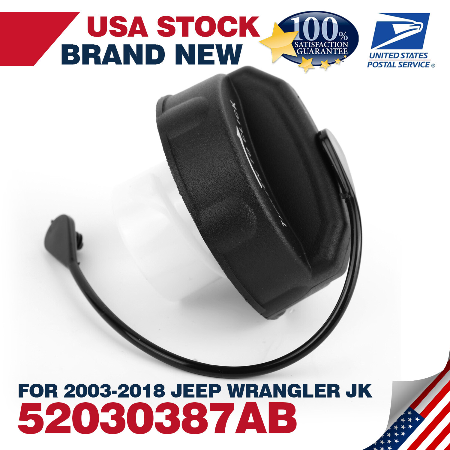 Fit For 2003-2018 Jeep Wrangler JK Fuel Filler Tether Gas Cap ...