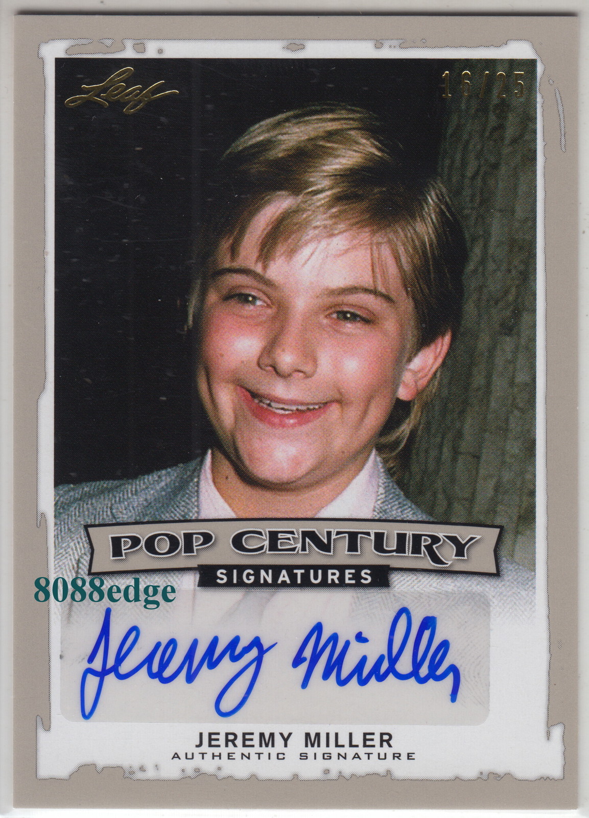2014 POP CENTURY AUTO: JEREMY MILLER #16/25 AUTOGRAPH "GROWING PAINS ...