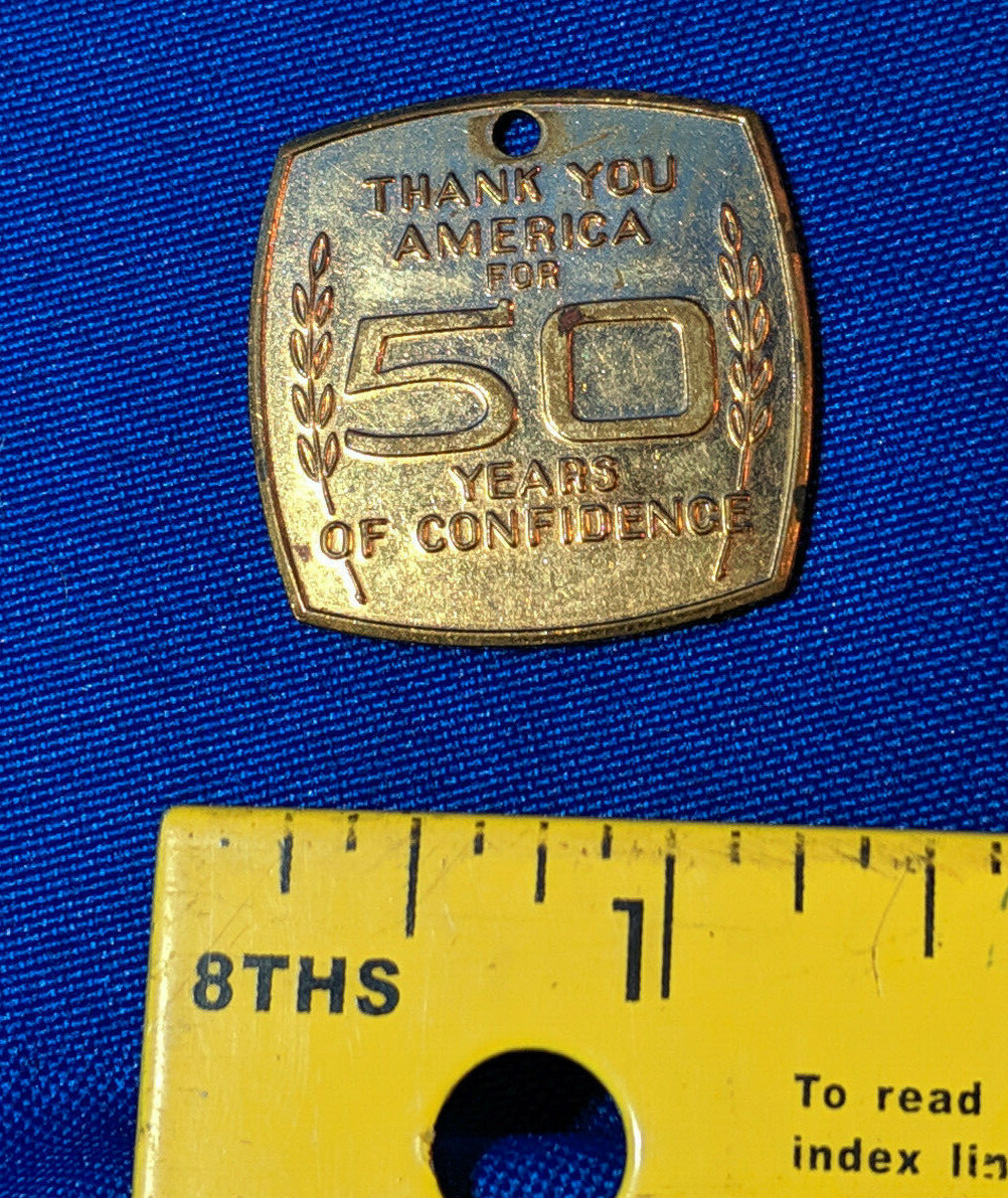 RARE 1961 Chevrolet 50 Years Chevy Car Pendant Badge VTG Thank You ...