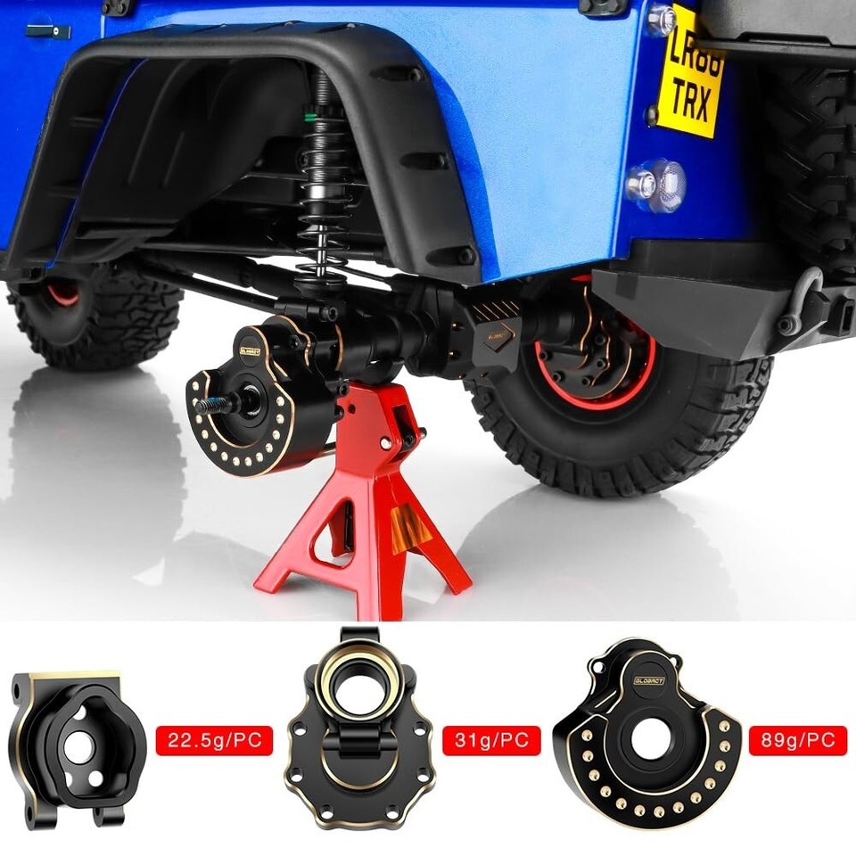 GLOBACT Brass Upgrades Kit for 1/10 TRX4 Front & Rear Portal Axle RC ...