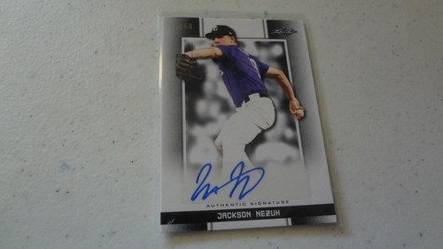2019 LEAF PERFECT GAME # BA-JN1 JACKSON NEZUH #7/50 AUTOGRAPHED ...