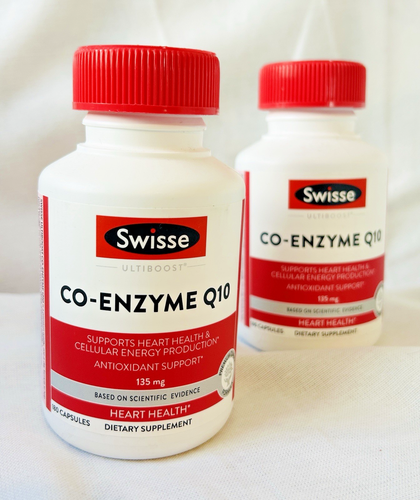 Lot 2 Swisse CoQ10 135mg 180 Caps Heart Health Antioxidant Supplement ...