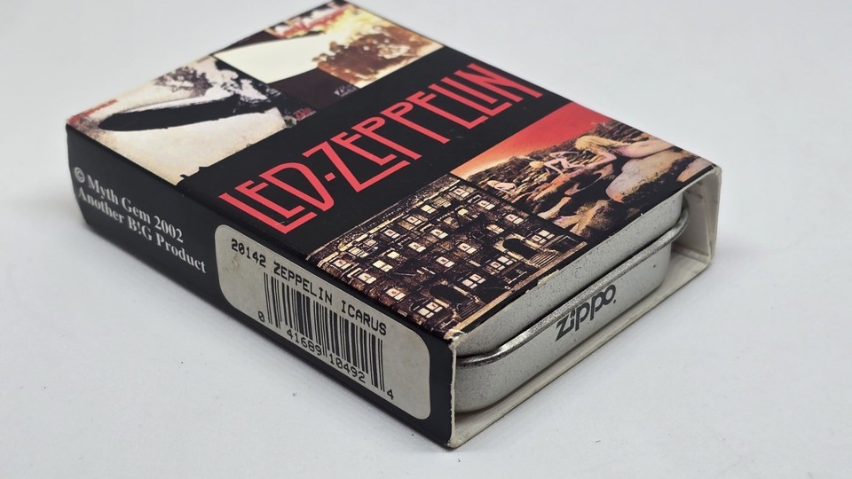 Zippo Led Zeppelin Icarus Lighter Black Matte NOS w/ Box 20142 | eBay