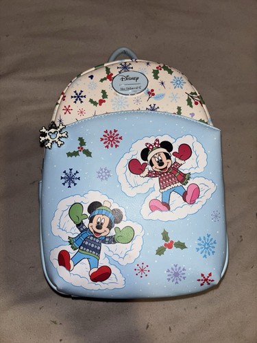 Disney Her Universe Loungefly Mickey Mouse & Minnie Snow Angel Mini ...