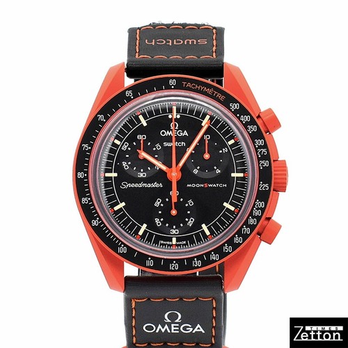 Omega Swatch Mission on Earth Lava SO33O100 Quartz 42mm Black Used From ...