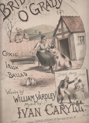 EUGENE STRATTON Bridget O'Grady Illustrated Victorian Sheet Music Hall ...