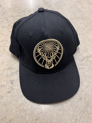 Jagermeister Hat Mens Snap Back Adjustable Embroidered Stag Patch Black ...