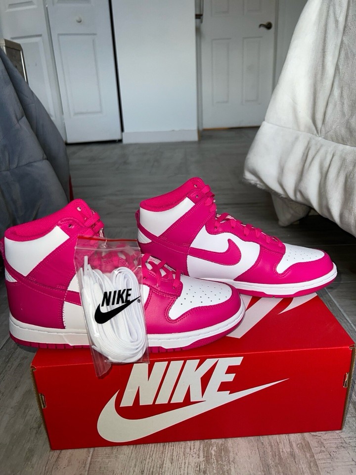 Size 8.5 - Nike Dunk High Pink Prime W 195866273153| eBay