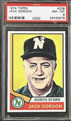 1974-75 Topps Hockey - #238 Jack Gordon PSA 8 Minnesota North Stars | eBay