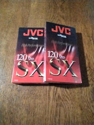 Two Sealed JVC High Performance SX VHS Tapes 6 Hour | eBay