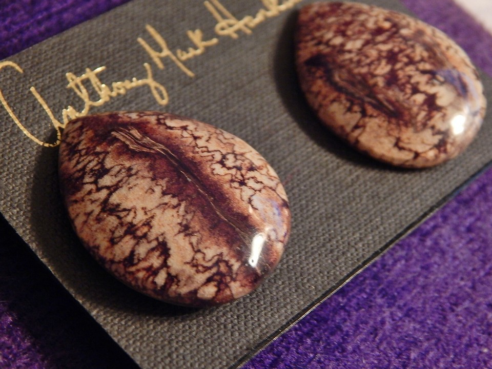 ANTTHONY ANTHONY MARK HANKINS, Designer Clip Earrings, Teardrop Faux ...