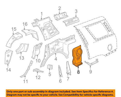 GM OEM 15-20 Escalade Quarter Panel Inner Components-Rear Extn 22786512 ...
