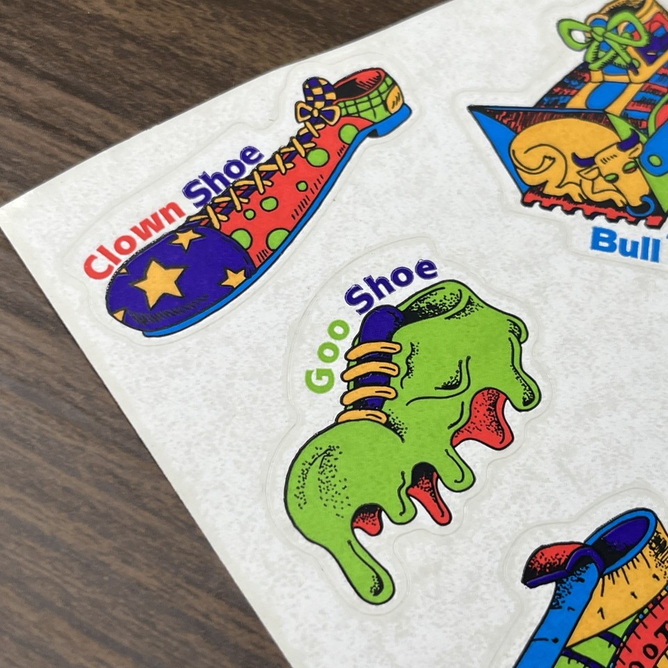 VTG 80s Stride Rite Shoes sticker sheet Logo cut | eBay