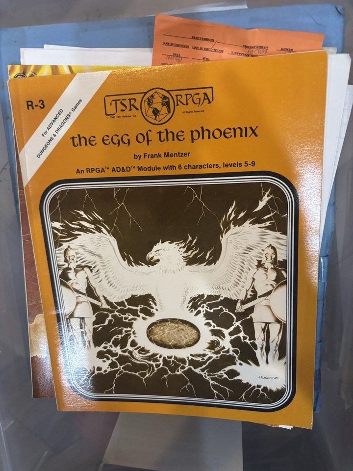 AD&D R3 The Egg Of The Phoenix D&D Module TSR RPGA Frank Mentzer Module ...