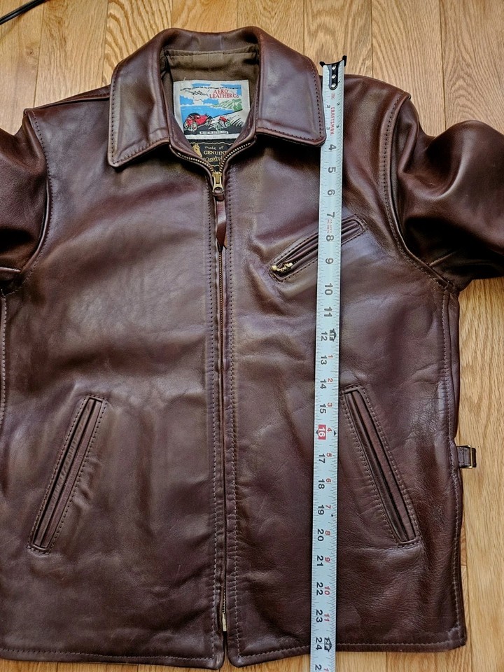 Aero Leather 1930s Cut Chromexcel Horsehide Jacket Half Belt 38 | eBay