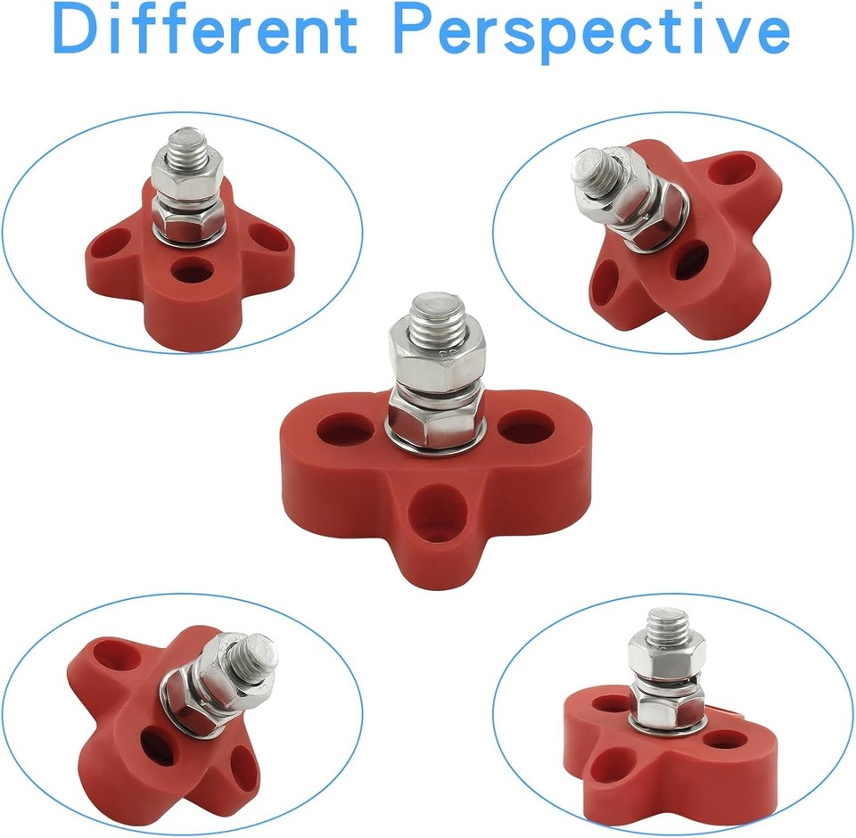 2Pcs Single Stud Battery Junction Post, 5/16 Inch Bus Bar Terminal ...