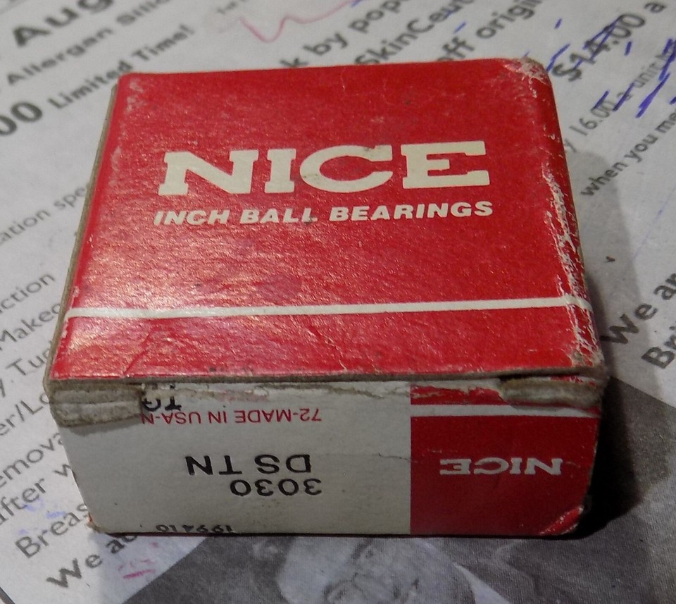 New NICE 3030 DS TNTG18 Steel Seal Ball Bearing 3/4" ID X 1-5/8" OD X 1 ...