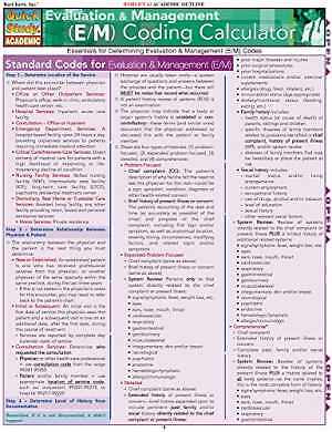 Evaluation & Management (E/M) Coding - Pamphlet, by BarCharts Inc ...