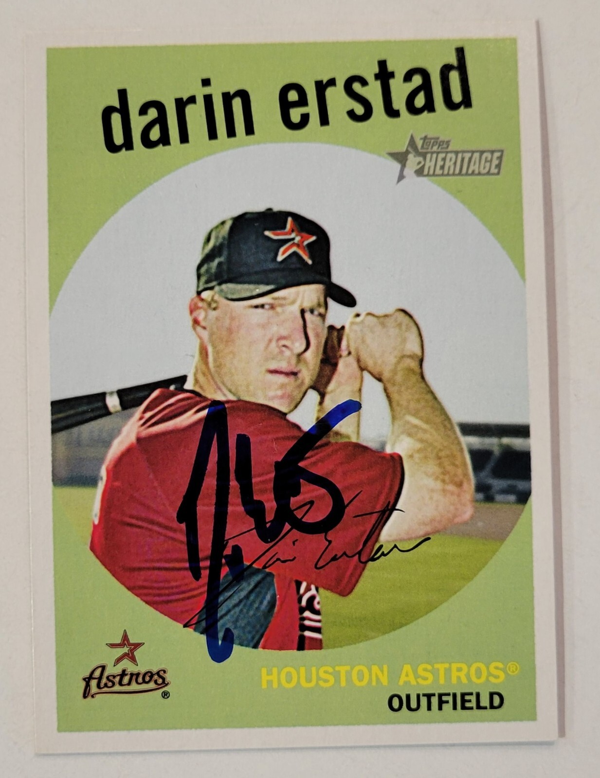 DARIN ERSTAD Signed 2008 Topps Heritage #513 Houston Astros Card ...