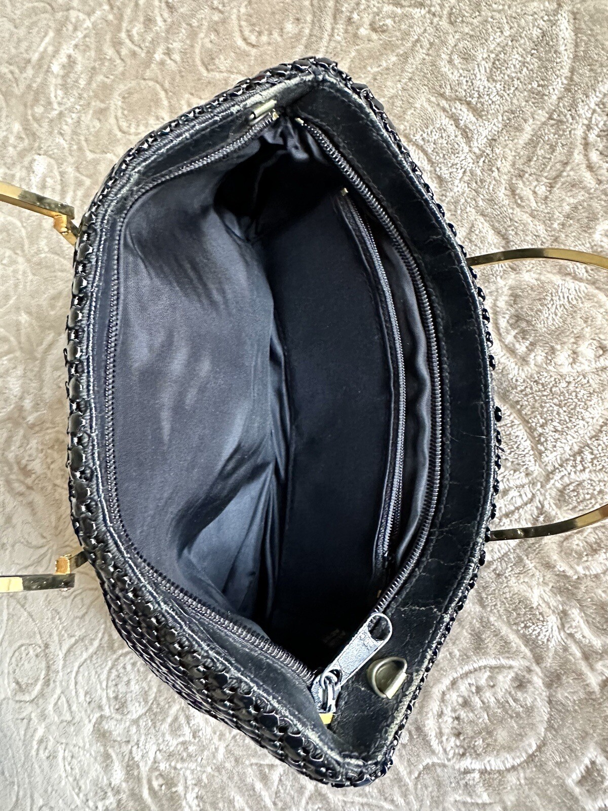 VINTAGE WARREN REED GOLD AND BLACK MESH METAL PURSE HANDBAG CLUTCH | eBay