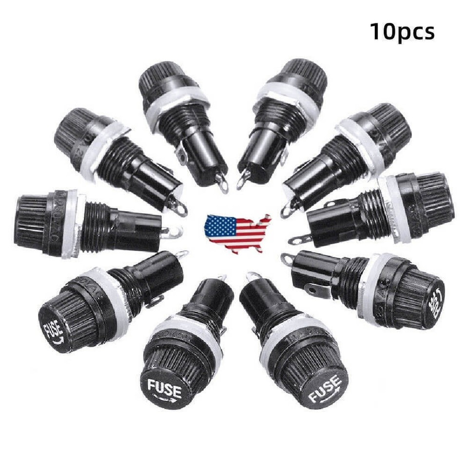 5x20mm 6x30mm Quick Blow Fast Acting Glass Fuses Panel Mounted Screw ...
