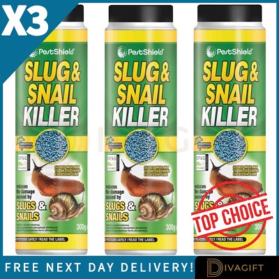 ORGANIC SLUG PELLETS SNAIL KILLER BLUE SNAIL SLUG PHOSPHATE PESTSHIELD ...