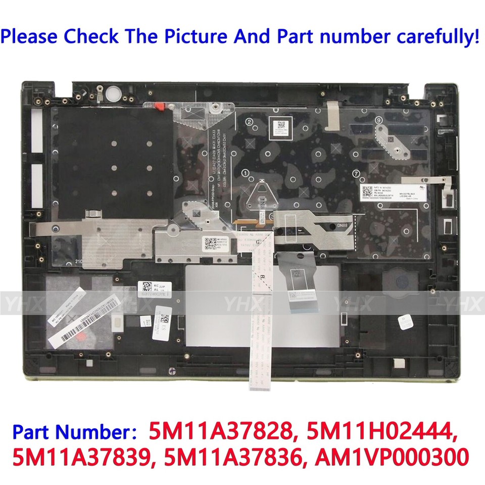 NEW Lenovo ThinkPad T14S Gen 2 US Backlit Keyboard Gray 5M11A37828 ...