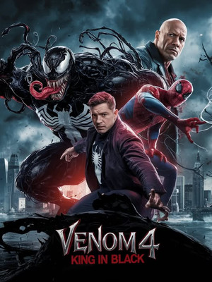 Venom 4 King in Black with Dwayne Johnson (2025) Movie Poster No Frame ...