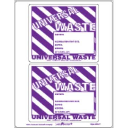 LABELMASTER UWLZ7 Universal Waste Label, Unruld, Pk25 | eBay