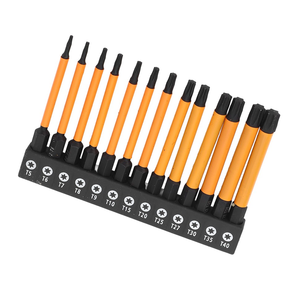 13PCS 75mm Star Bits S2 Alloy Steel 1/4 Inch Hex Shank Screwdriver Bit ...