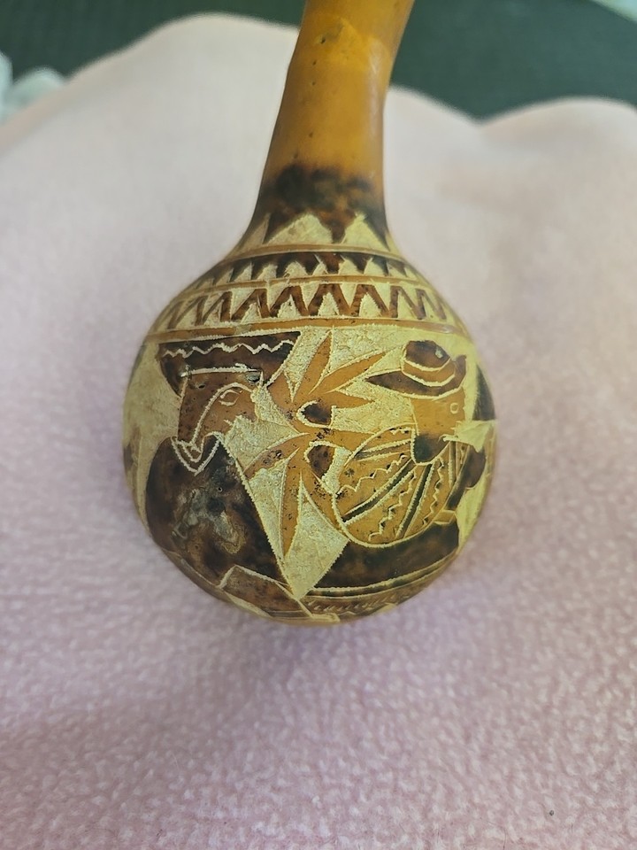 Hand Carved Maracas Rattle Peruvian Folk Art Musical Percussion ...