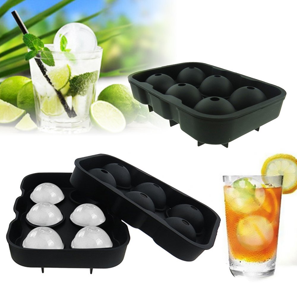 DIY Large Ice Cube Tray Ball Maker Big Silicone MoRO Sphere Whiskey ...