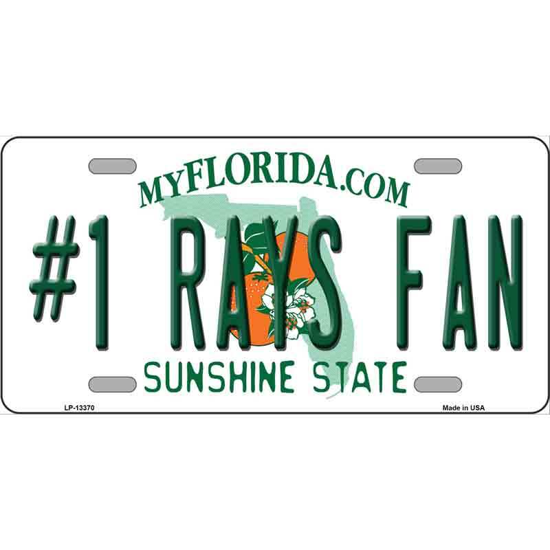 Number 1 Rays Fan Novelty Metal License Plate Tag Tag LP-13370 | eBay