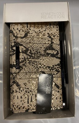 Stylish Kenneth Cole Reaction Wallet/Clutch White Snakeskin Pattern | eBay