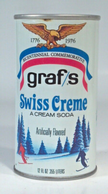 Vintage Graf's Swiss Creme Cream Soda Pop Can 12oz Straight Steel ...