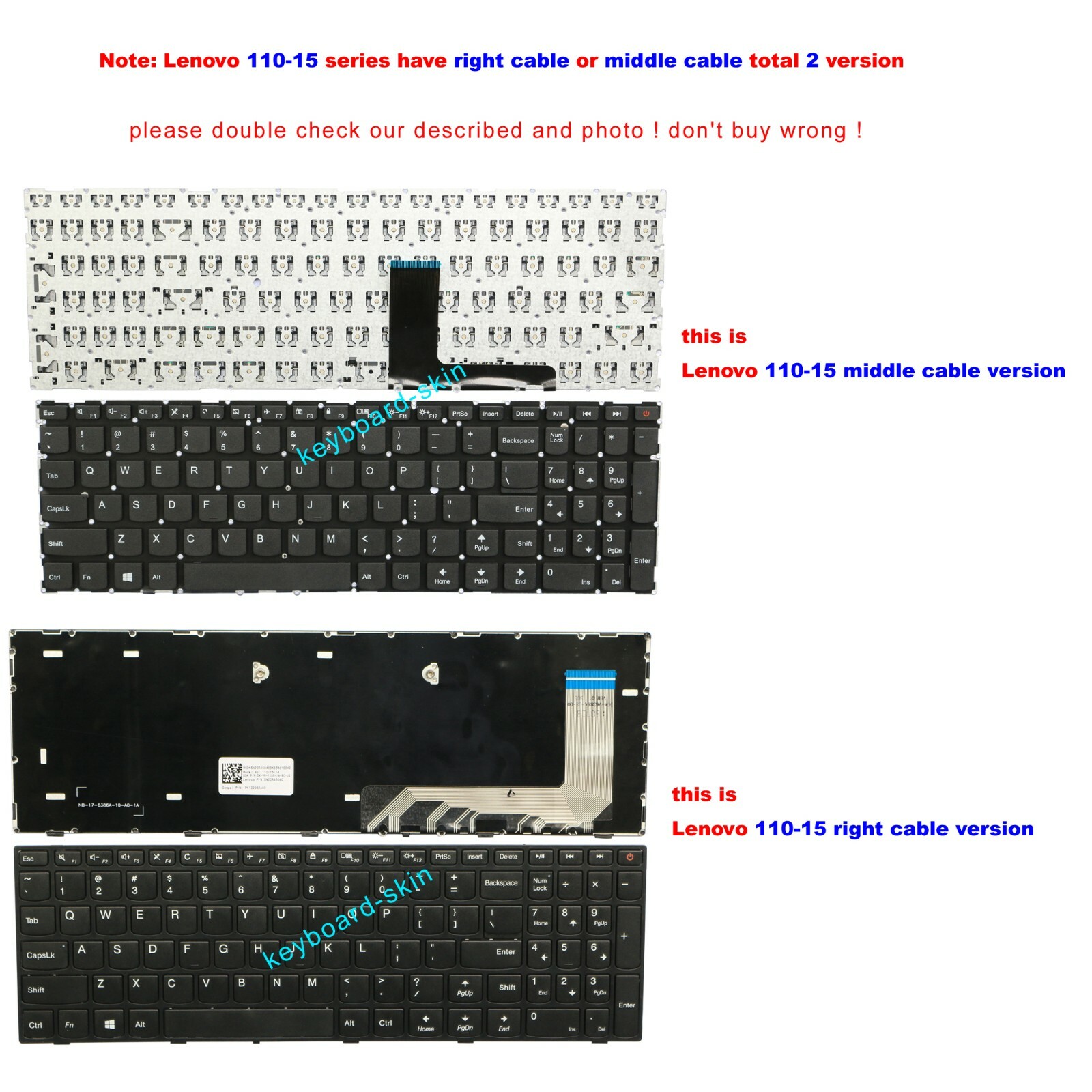 New for Lenovo IdeaPad 110 Touch-15ACL 110-15ACL 110-15AST 110-15IBR ...