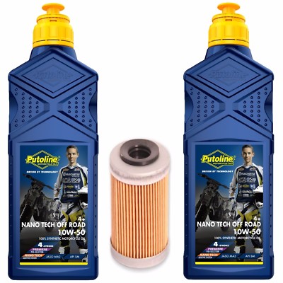HUSQVARNA FE250 FE350 2017 PUTOLINE OIL 10w50 SERVICE KIT HIFLO 652 OIL ...