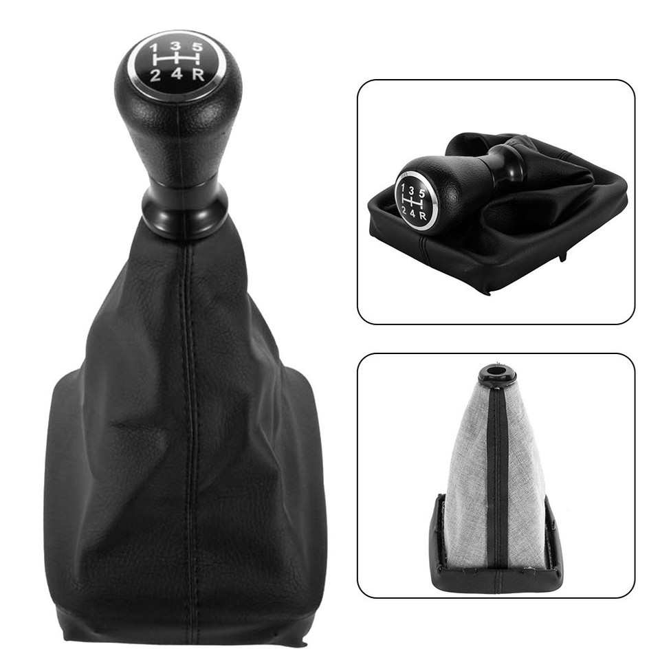 Leather Gear Shift Knob and Boot Cover for 5 Speed Manual For 206 406 ...