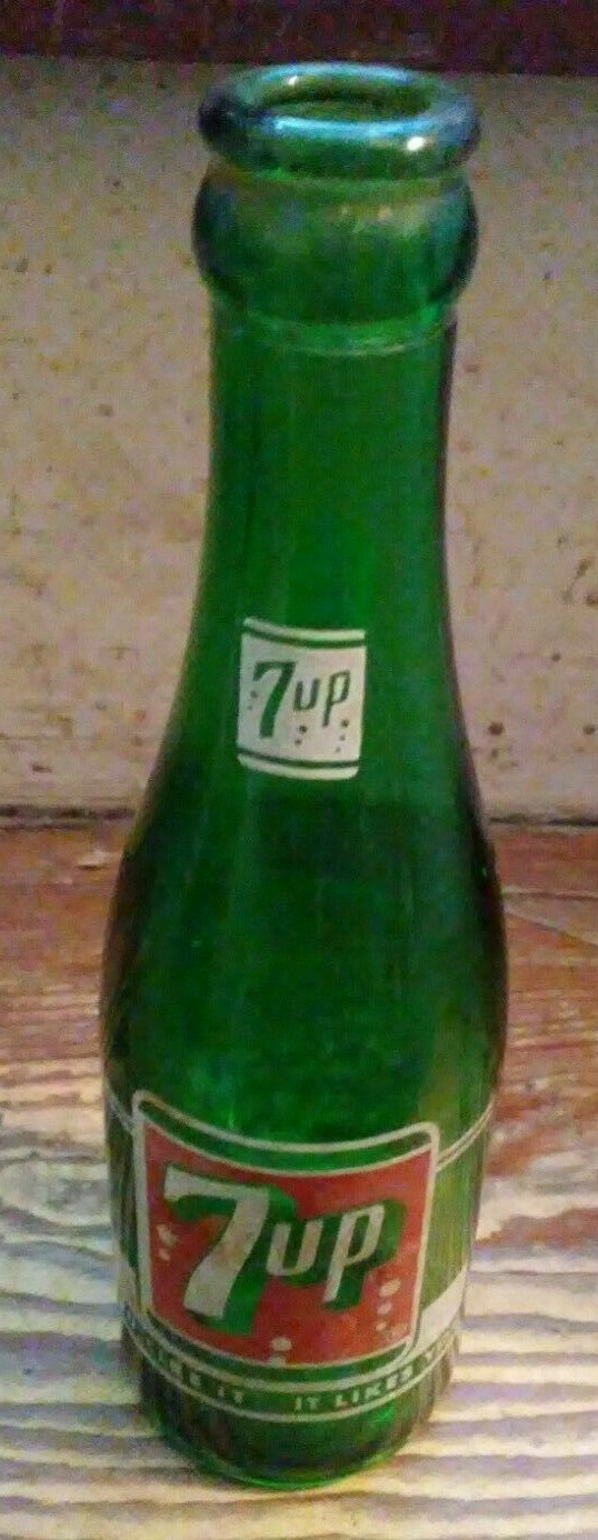 Vintage 7up Bottle 7oz Green You like It - It Likes You | eBay