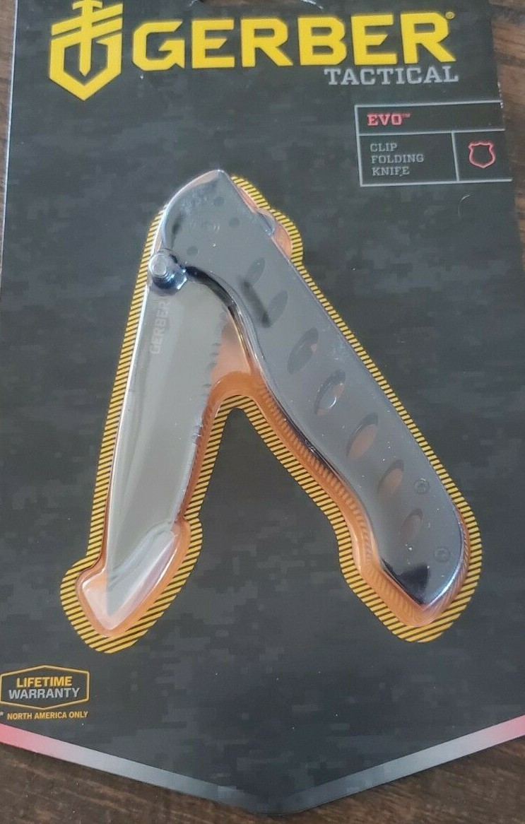 Gerber EVO MID Folding Serrated Tanto Blade Tactical Knife | eBay