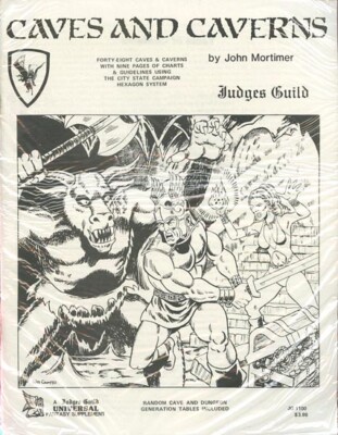 CAVES AND CAVERNS NEW SEALED Judges Guild Module D&D Dungeons Dragons ...