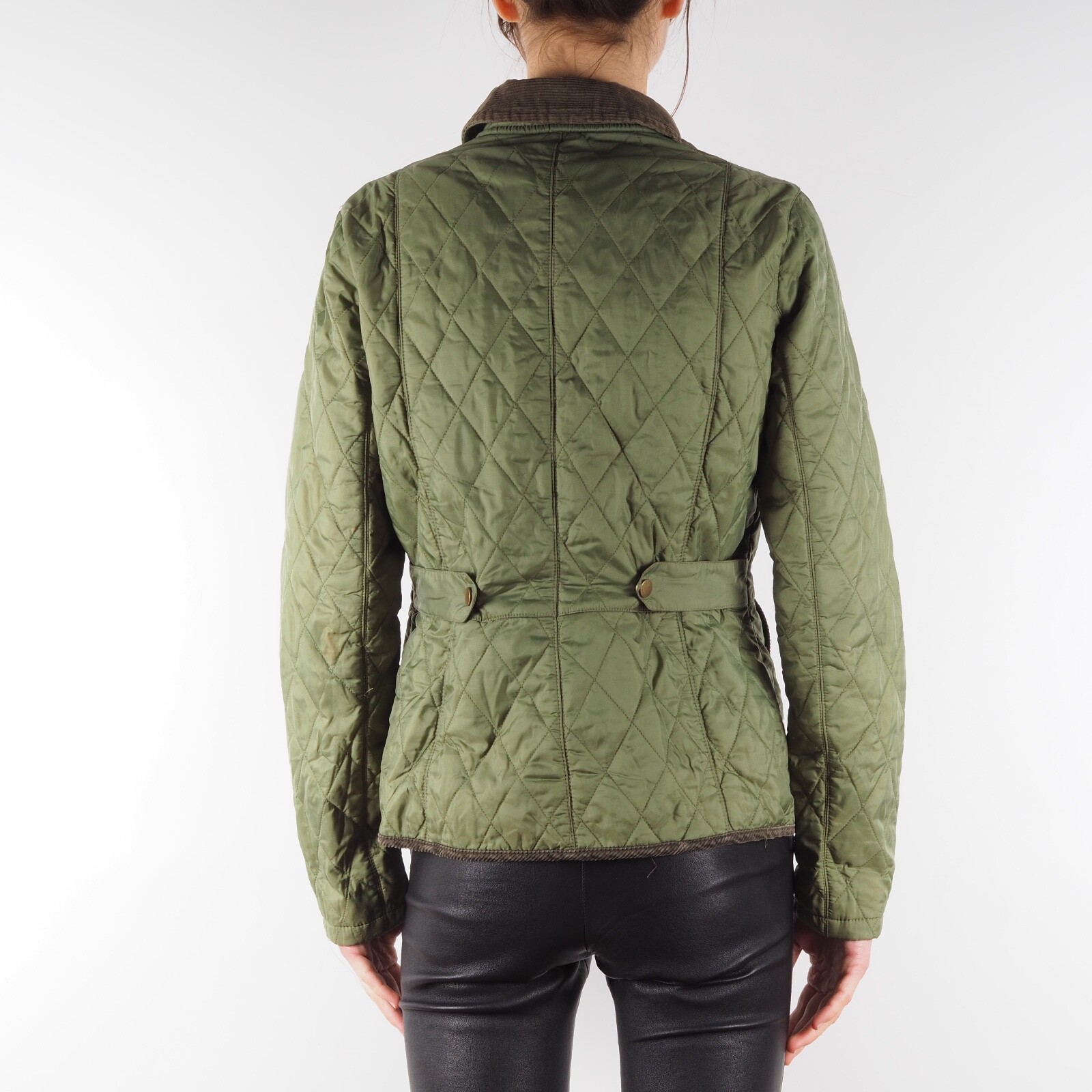 Barbour Womens Vintage Quilted Green Coat Jacket US6 … - Gem