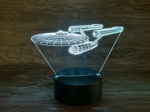 Star Trek Enterprise 3D LED Lamp, multi-function remote and Free ...